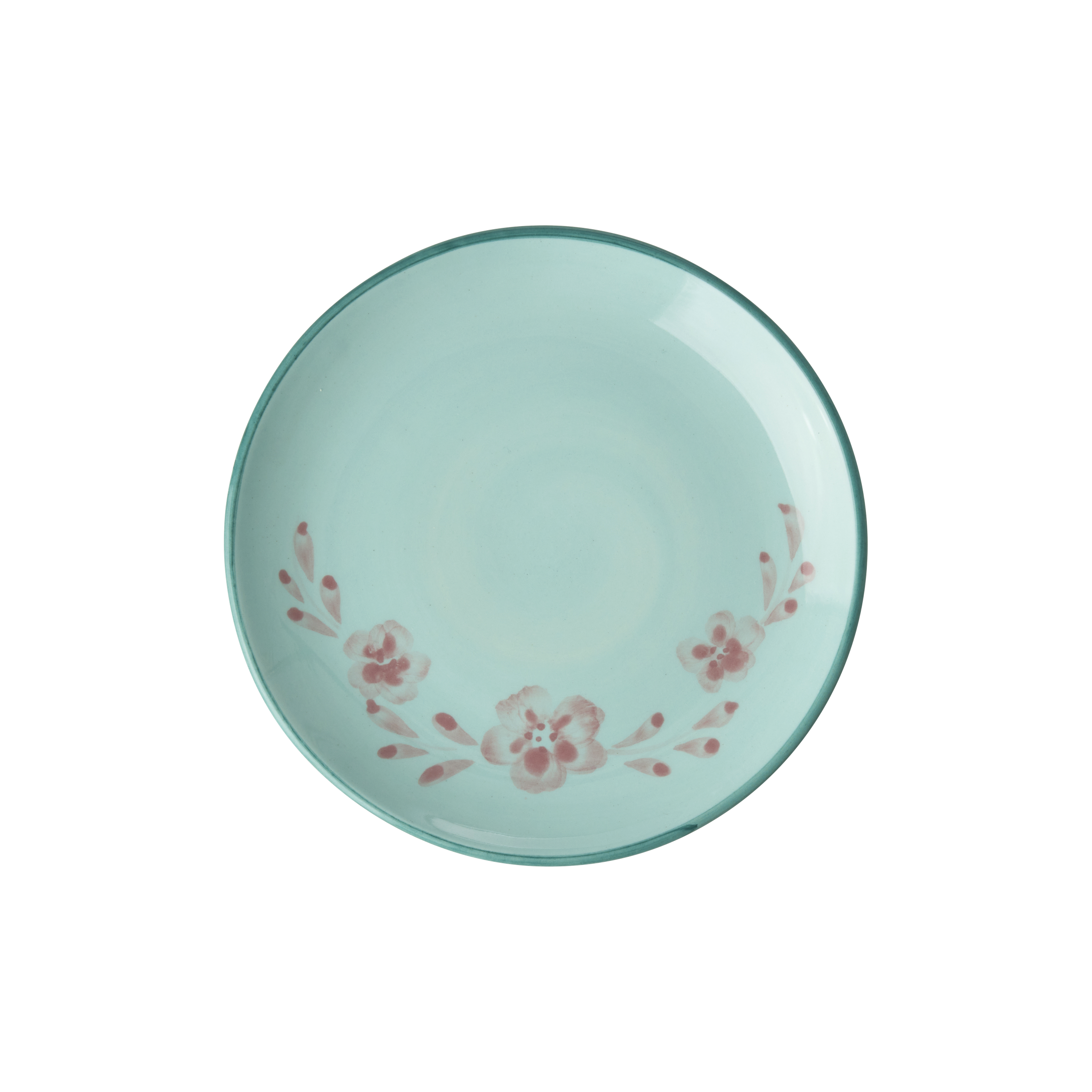 Ceramic Cake Plate with Hand Painted Flower Vine – Rice By Rice