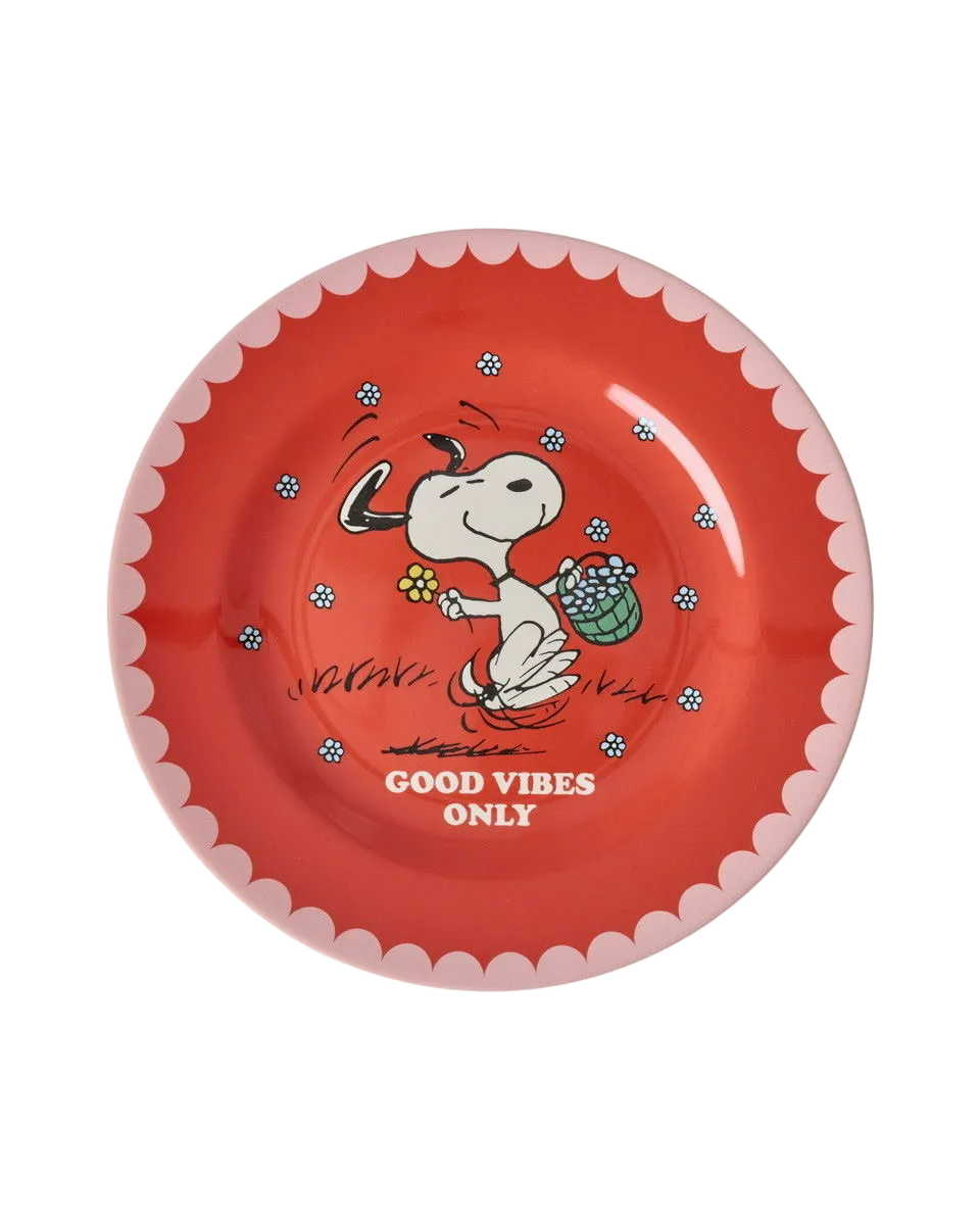 Lunch Plate with Snoopy Print - Red - ORDER NOW FOR MAY DELIVERY – Rice ...